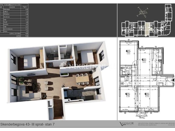 Trosoban 79.50 m² | Novogradnja | Dorćol