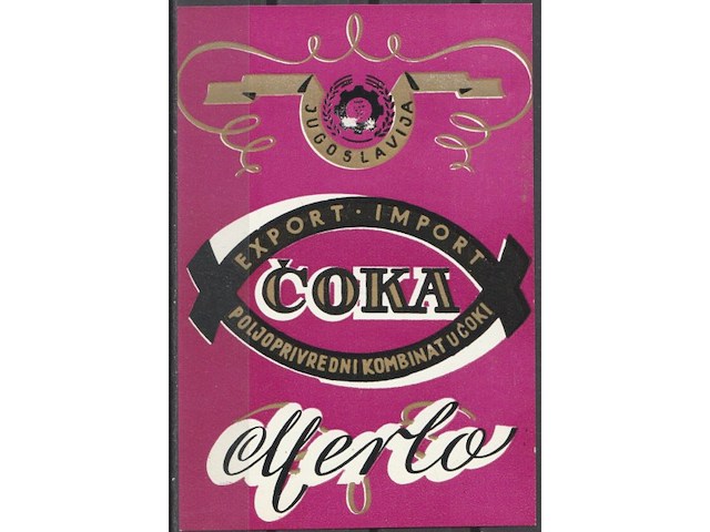 Etiketa za vino - Merlot Coka