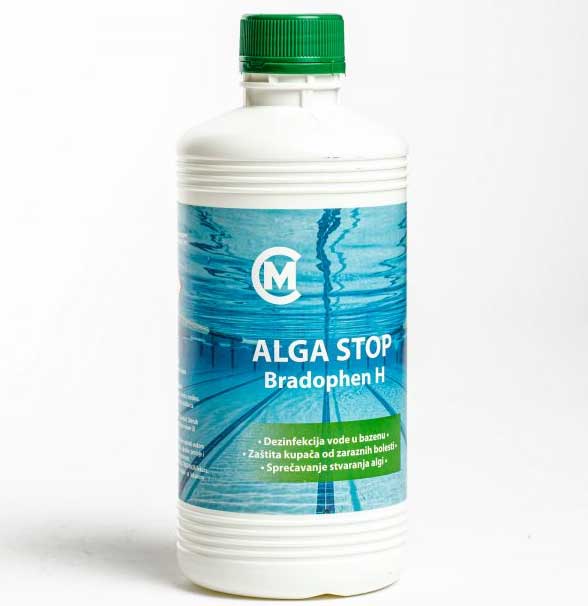 Sredstvo za uništavanje algi u bazenima Alga Stop MCom Bradophen H 1L