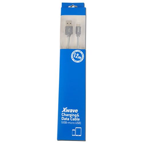 USB kabl /USB 2.0 (tip A -muski) -Micro USB (tip A -muski) /duzina 2m/UPLETEN/tamno sivi