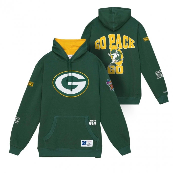 Green Bay Packers Mitchell and Ness Team Origins duks sa kapuljačom