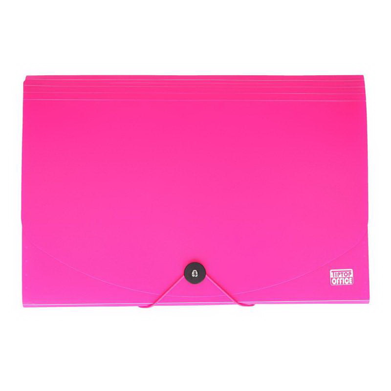 Fascikla A4+, sa 12 pregrada Neon roze