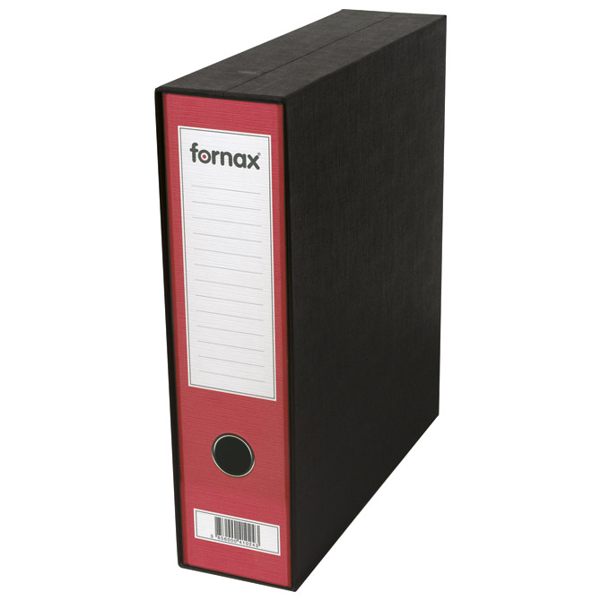 Registrator A4 široki u crnoj kutiji Prestige Fornax crveni