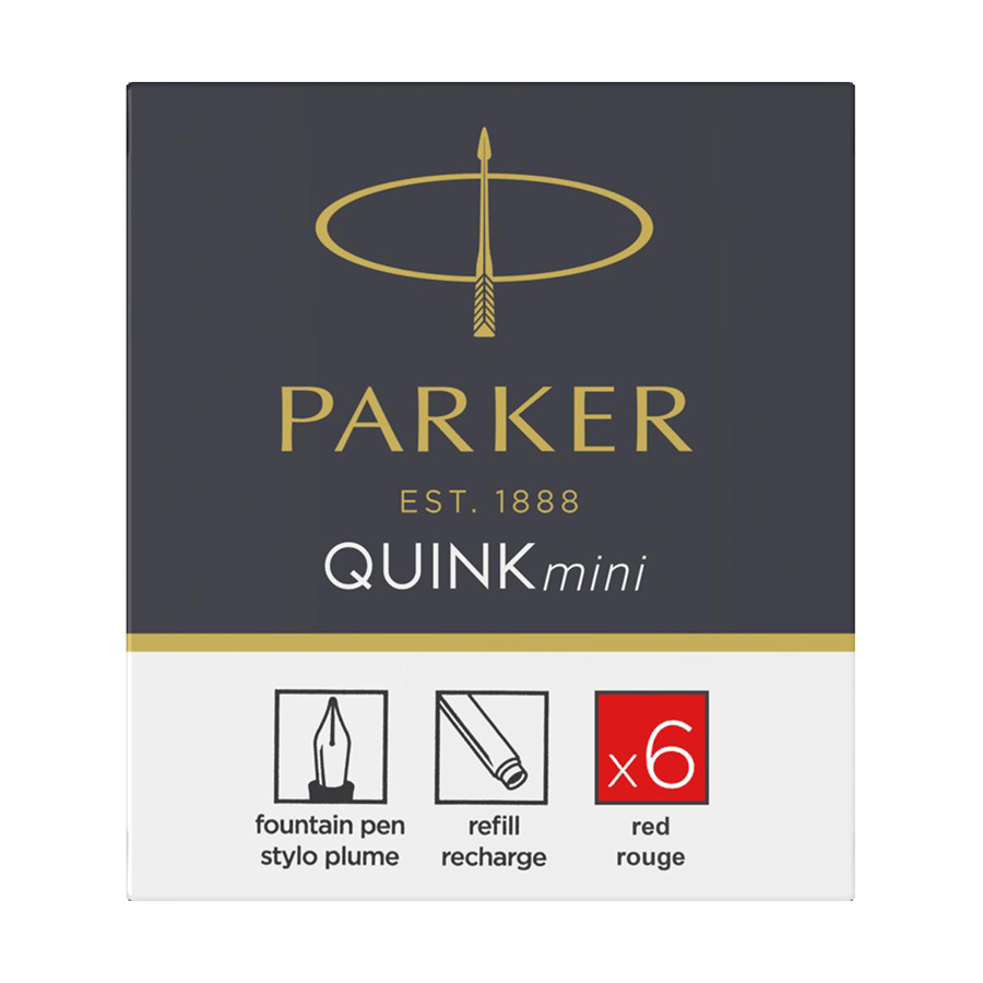 Parker patrone mini Quink red 1/6