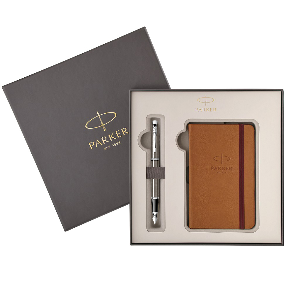 Poklon set Parker Royal IM Dark Espresso CT – Nalivpero + Notes