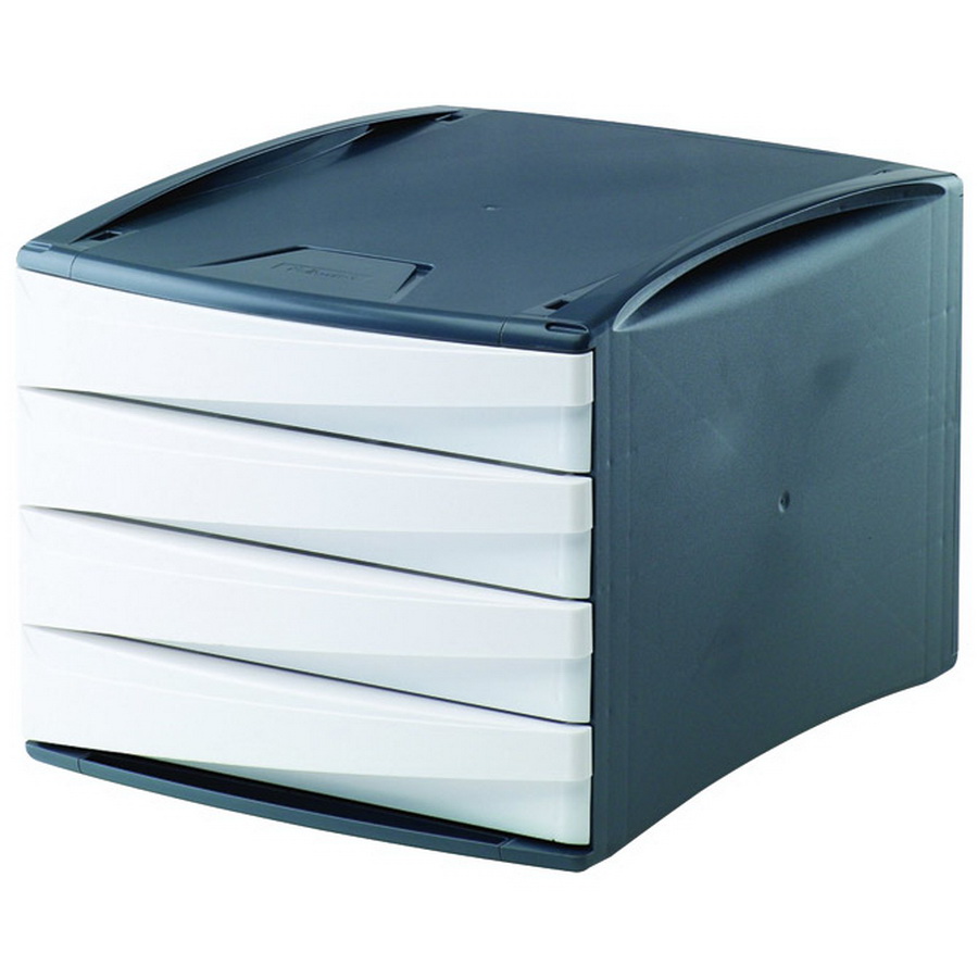 Polica sa 4 fioke Green2Desk Fellowes 0019001 crno-bela