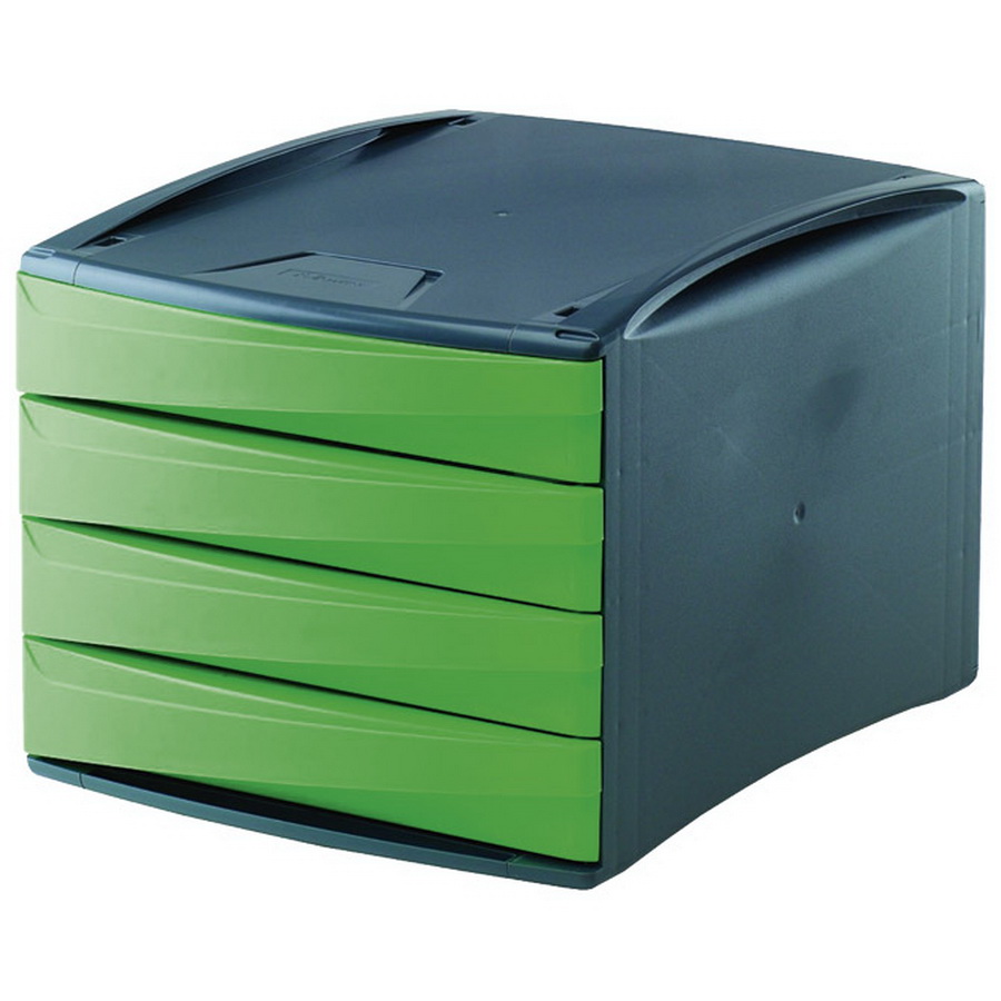 Polica sa 4 fioke Green2Desk Fellowes Crno-zelena