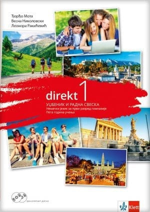 Nemački jezik Direkt 1, udžbenik i radna sveska za 1. razred gimnazije ( peta godina učenja) + 2 CD-a Klett