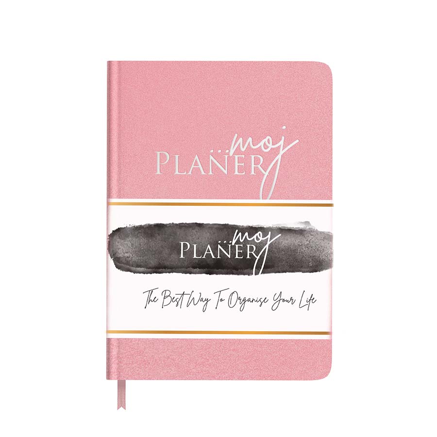 Moj planer A5, Roze, "The best way to organise your life"