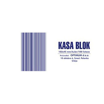 Kasa blok (žuti, zeleni, plavi, crveni, beli)