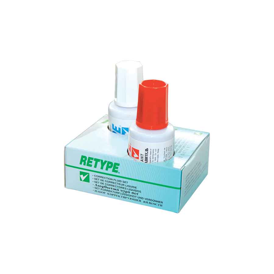 Korektor sa razređivačem solvent u setu 1/2, 20 ml, Retype original