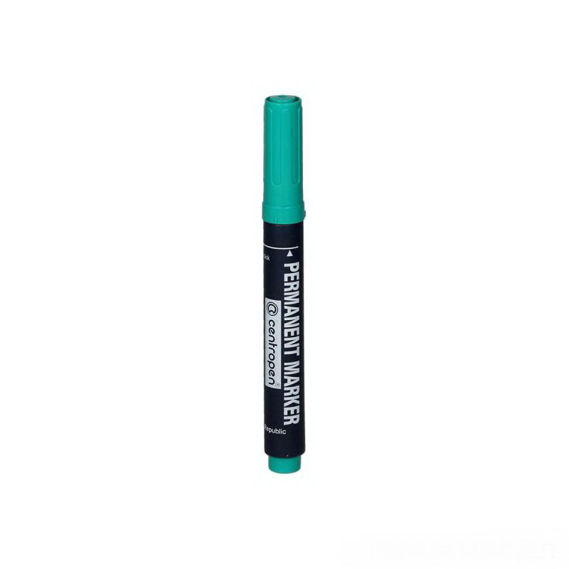 Marker Centropen, permanent 2.5mm, kosi vrh, Zeleni