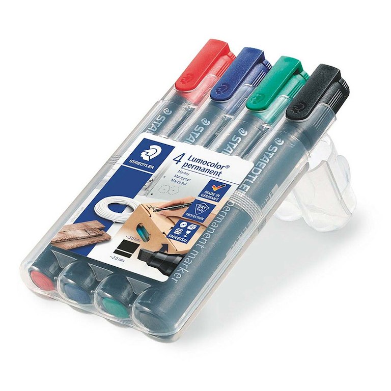 Marker Staedtler permanent Lumocolor kosi vrh u setu