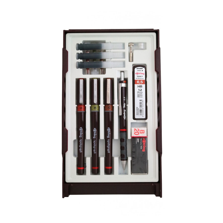 Rotring College Rapidograf Set: 0.1 – 0.3 – 0.5