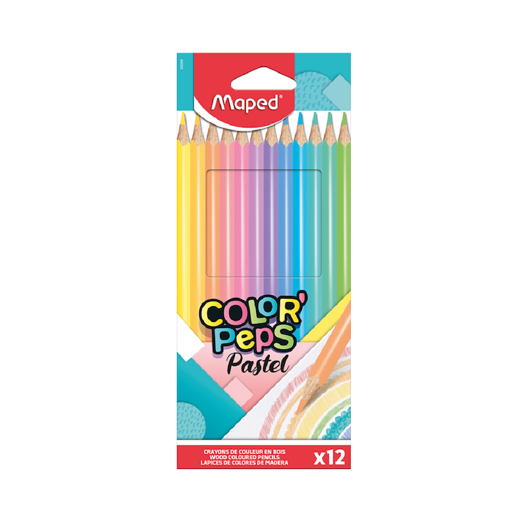 Drvene bojice Maped Color Peps pastel 1/12