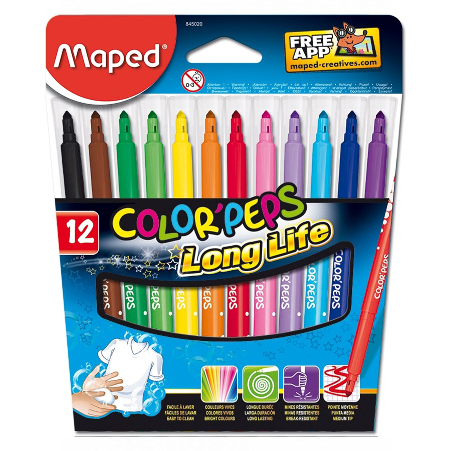 Flomasteri Maped Color Peps 12