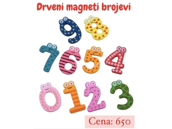 Drvene igračke magneti brojevi