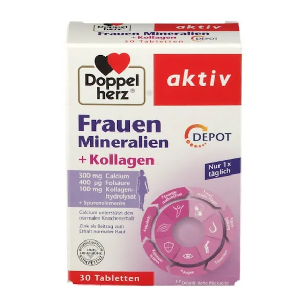 Doppelherz Aktiv vitamini za žene + kolagen 30 tableta