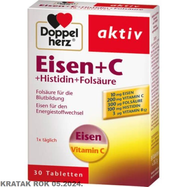 Doppelherz Aktiv Gvožđe + vitamin C + histidin 30 tableta