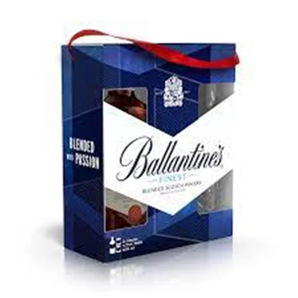 Ballantines 0.7 + 2 čaše