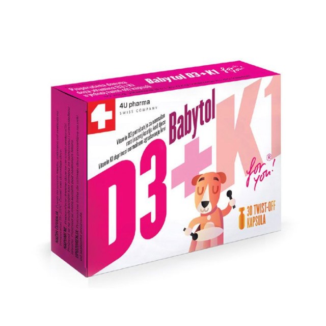 BABYTOL D3+K1 kapsule, 30kom