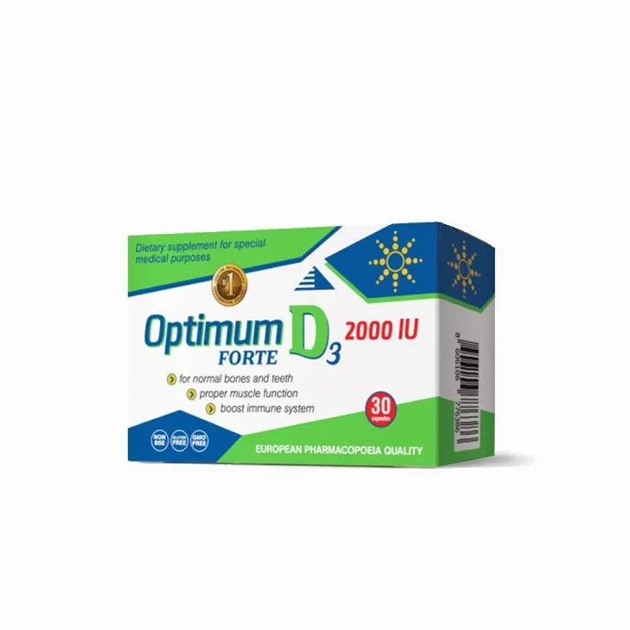 Optimum forte Vitamin D3 2000 IU 30 kapsula