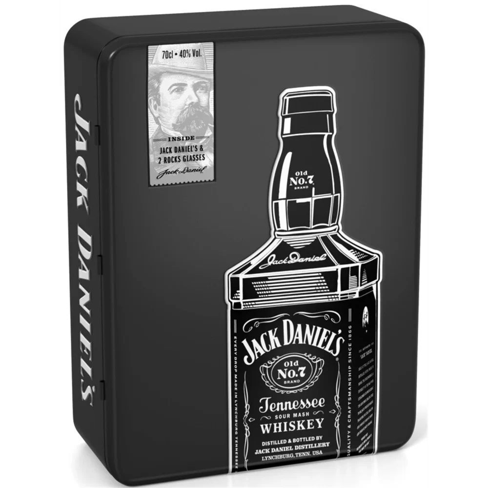 Jack Daniels GIFT metalno pakovanje 2 čaše 0.70