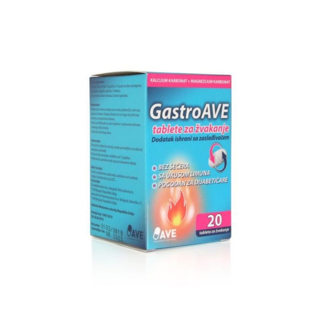 GASTROAVE tablete za žvakanje, 20kom