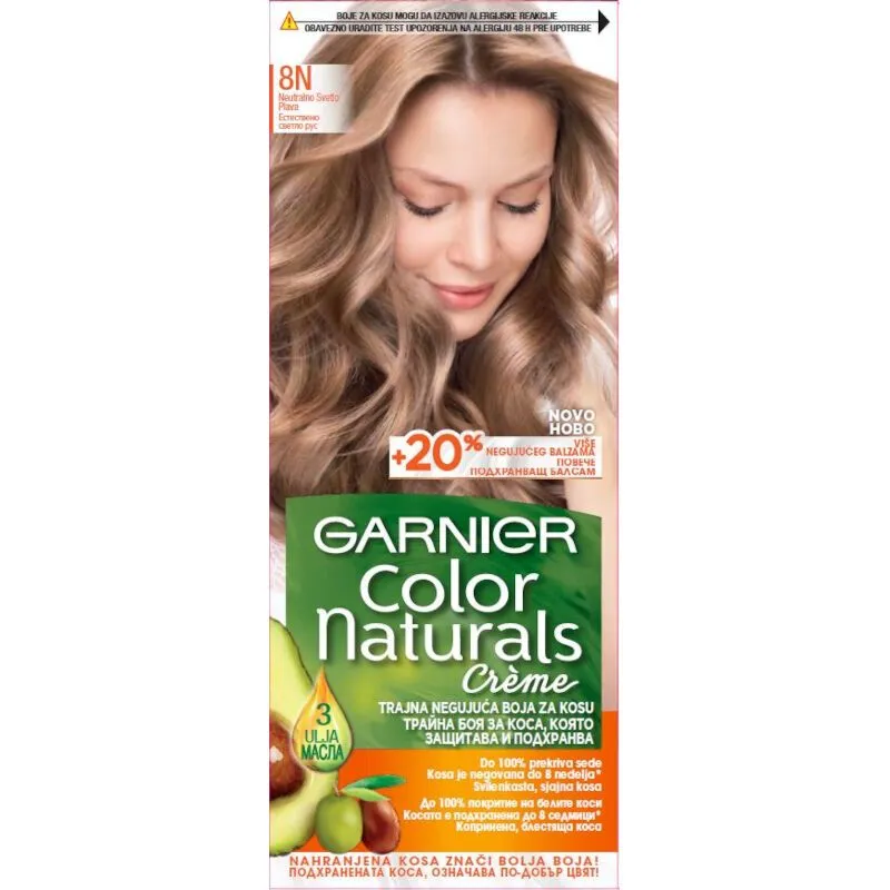 Garnier Farba Color Naturals-8N Neutralno Svetlo Plava