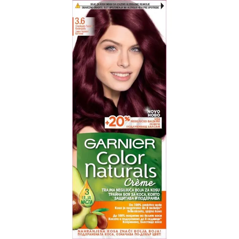 Garnier Farba Color Naturals-3.6 Crvenkasto Tamno Kestenjasta