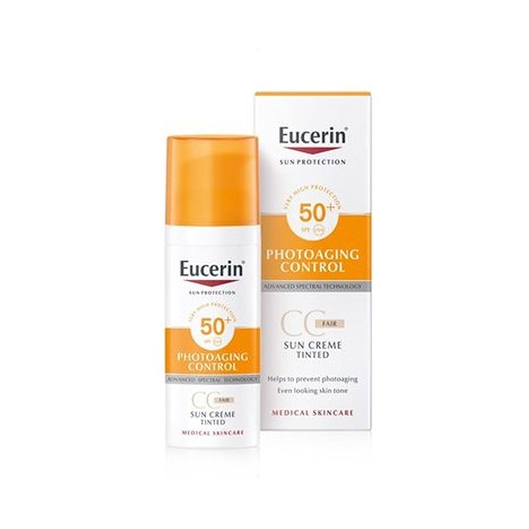 Eucerin SUN PHOTOAGING CONTROL CC tonirana krema spf 50+ svetla