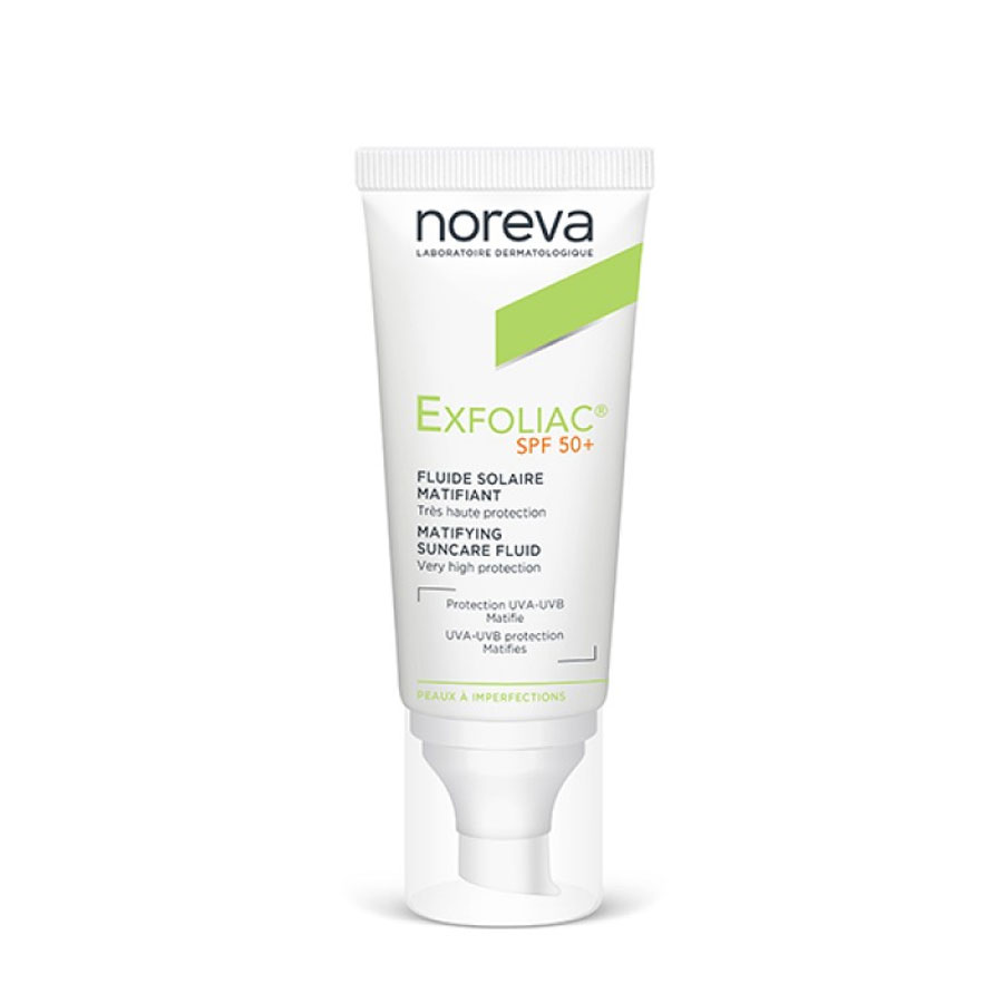 Noreva Exfoliac matirajući fluid za zaštitu od sunca SPF 50