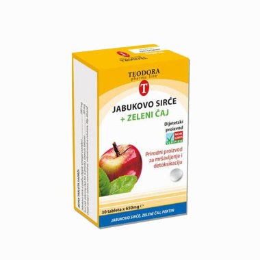 Jabukovo sirće + Zeleni čaj 30x650mg tablete