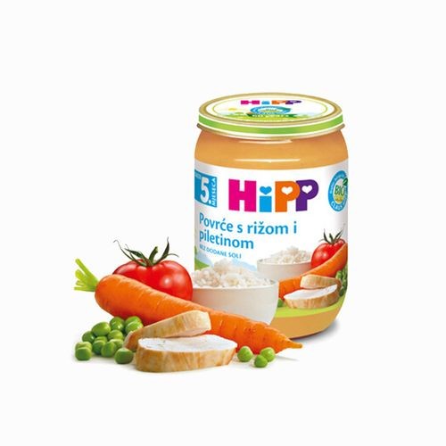 Hipp kašica piletina, povrće i integralni pirinač 190g
