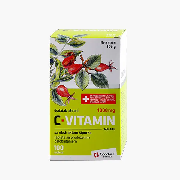 C-Vitamin sa ekstraktom šipurka 1000mg 100 tableta