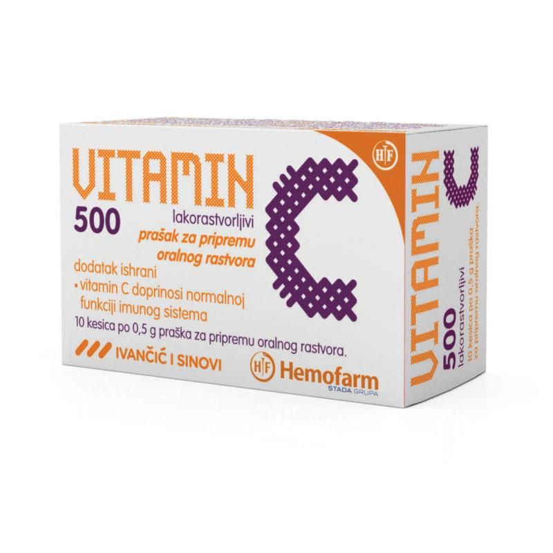 Vitamin C 500 prašak 10 kesica x 1g