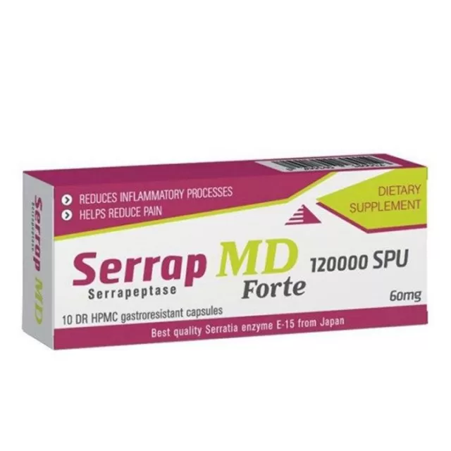 SERRAP MD FORTE 120000 SPU kapsule, 10kom