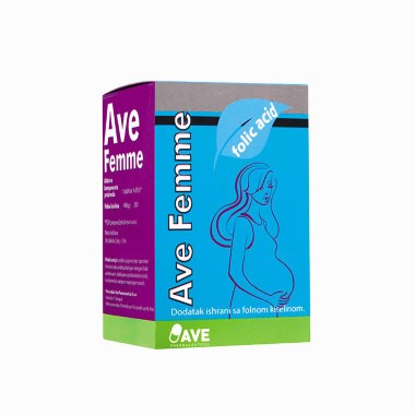 Ave Femme Folic Acid tablete 400mcg