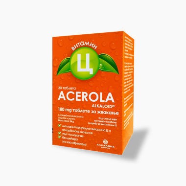 Acerola za odrasle 180mg tablete za žvakanje