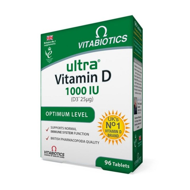 VITABIOTICS ULTRA VITAMIN D 1000 IU tablete, 96kom