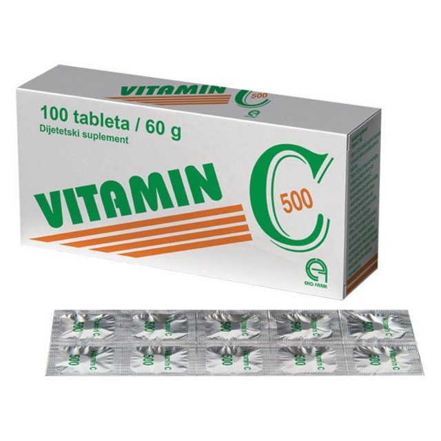 VITAMIN C 500 mg tablete, 10kom