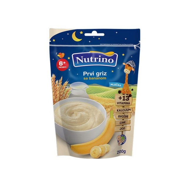 NUTRINO PRVI GRIZ I BANANA mlečna kaša, 200g