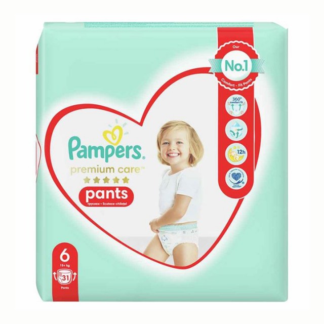 PAMPERS PREMIUM PANTS VP 6 pelene gaćice, 1kom