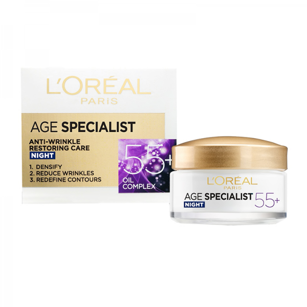 Age Specialist 55+ noćna krema za lice 50ml