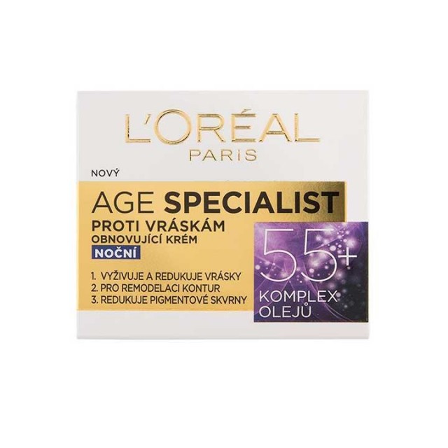 LOREAL AGE SPECIALIST 55+ noćna krema, 50ml