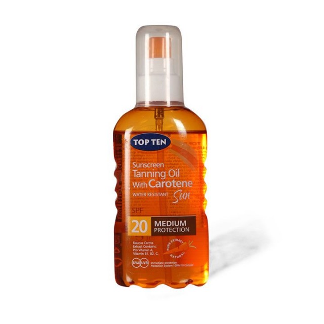 TOP TEN CAROTEN SPF20 ulje za tamnjenje, 180ml