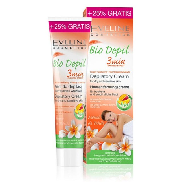 EVELINE BIO DEPIL 3MIN MANGO krema za depilaciju, 125ml