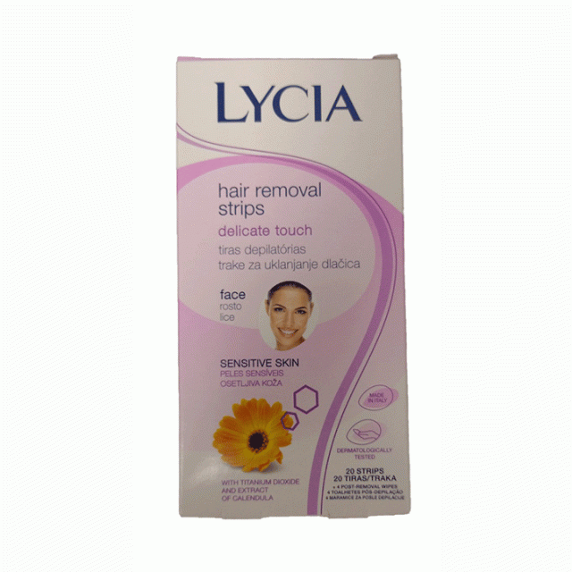 LYCIA SENSITIVE SKIN trake za depilaciju lica, 20kom