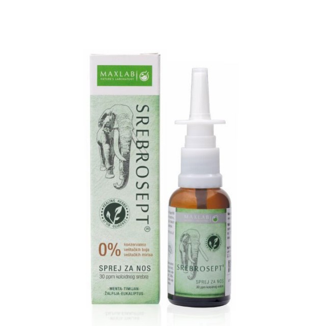 MAXLAB SREBROSEPT sprej za nos, 30ml