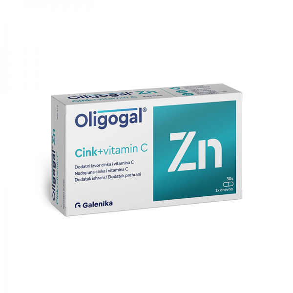 Oligogal Zn (Cink + Vitamin C) 30 kapsula